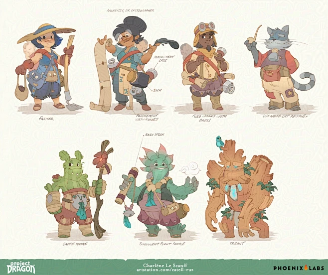 Project Dragon's characters (early exploration)-花瓣网