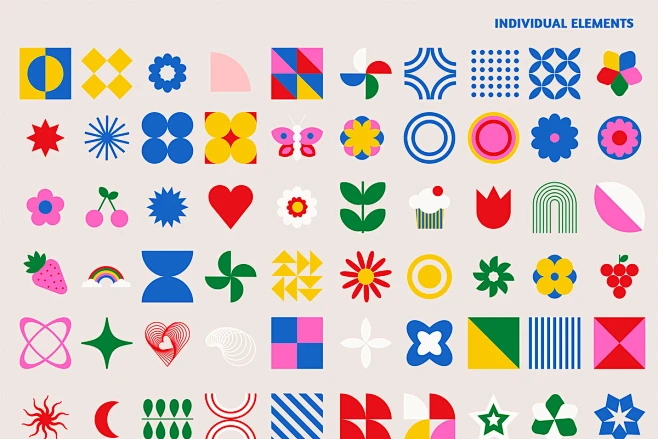 Bright Geometric Pattern & Shapes, an Object Graphic by Essentially ...