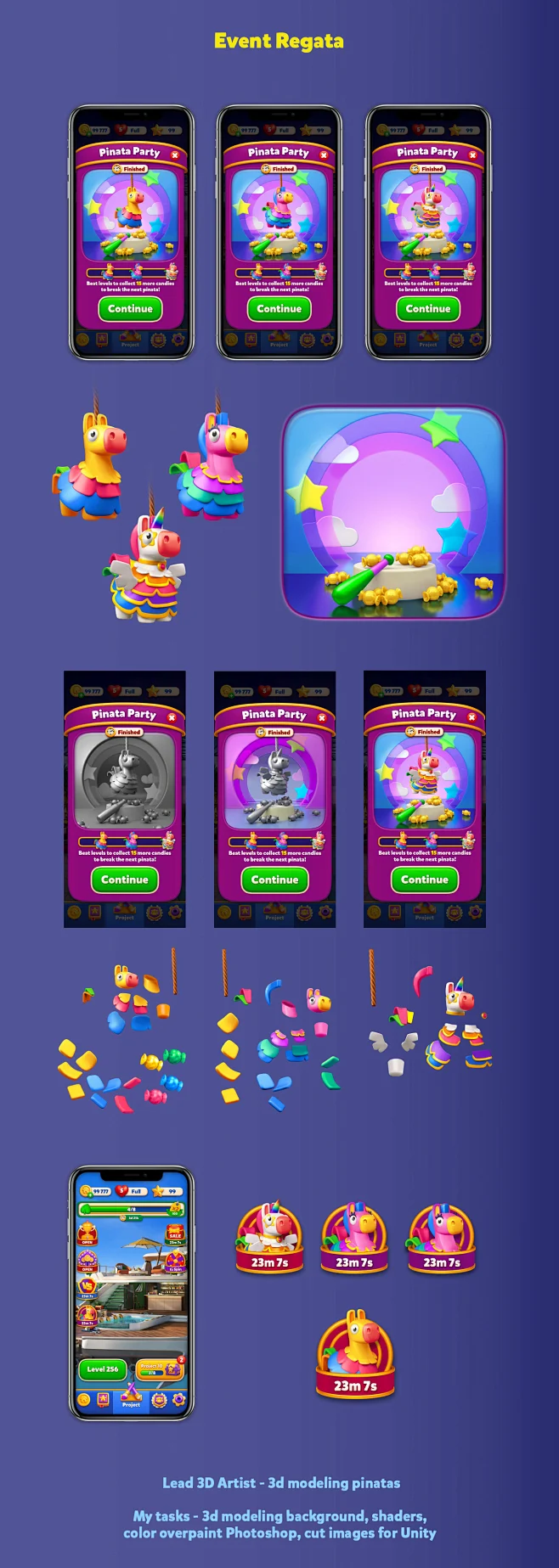 game mobile UI 3D Event Game Art casual match3 casual game concept art ...