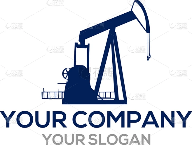 oil drilling rig logo design素材-花瓣网