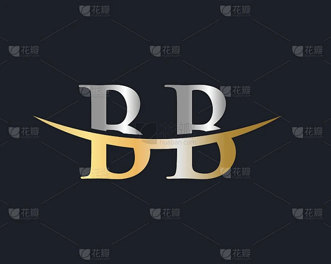 首字母字母BB标志设计向量。BB标志设计素材-花瓣网
