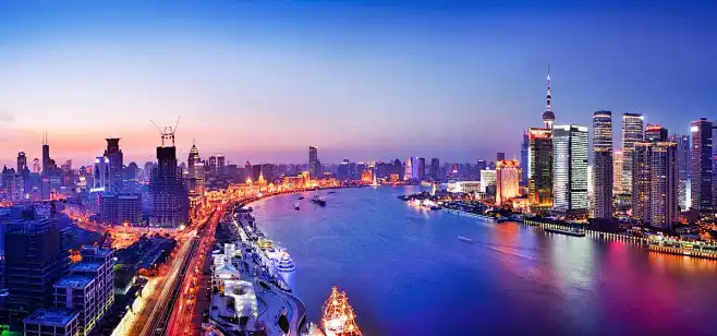 上海外滩全景-花瓣网