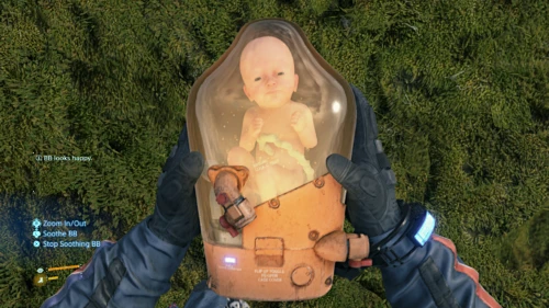 Interact screenshot of Death Stranding video game interface.图片_扁平 未来 机甲 ...