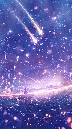 二次元星空壁纸图片-二次元星空壁纸设计素材-二次元星空壁纸模板下载_花瓣网