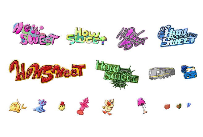 NewJeans 'How Sweet' MV插图LOGO设计 PNG