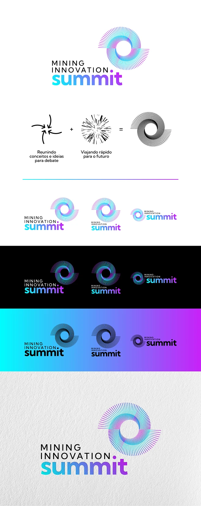 identity industry Logo Design marca mineração Mining summit-花瓣网