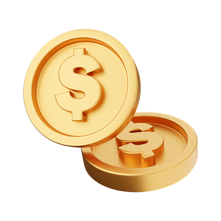 Dollar Coin 3D Illustration