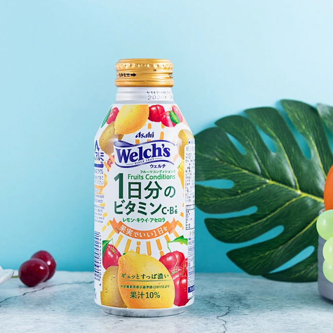 日本进口Asahi朝日Welch's 1日分蜂蜜柠檬猕猴桃樱桃果汁饮料400g-淘宝网-花瓣网
