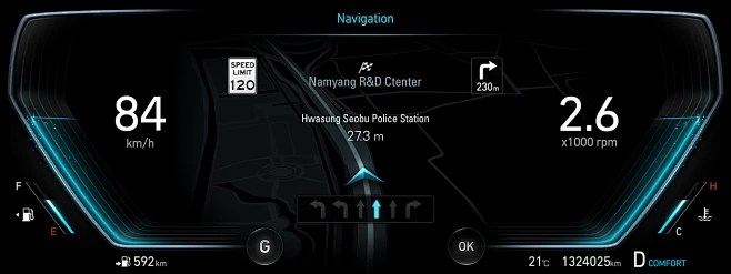 GENESIS Concept Cluster-HMI/HUD/车机UI/车载大屏/智能座舱-花瓣网