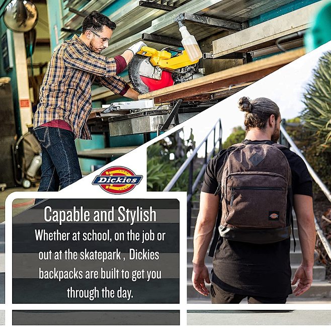 Amazon.com: DICKIES Signature Backpack for School Classic Logo Water ...