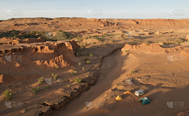 戈壁滩,沟壑,水平画幅,沙子,沙漠绿洲,无人,早晨,户外,亚洲,峡谷