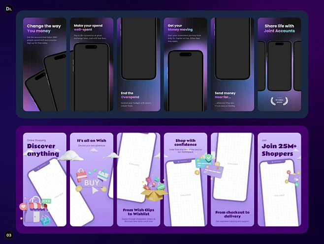 App Store Preview Screenshot Templates 12款App Store苹果应用商店上架发布预览介绍展示图fig ...