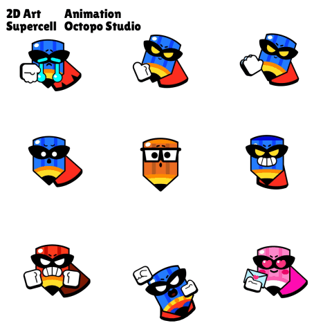 Brawl Stars U60 - 2d animation-花瓣网