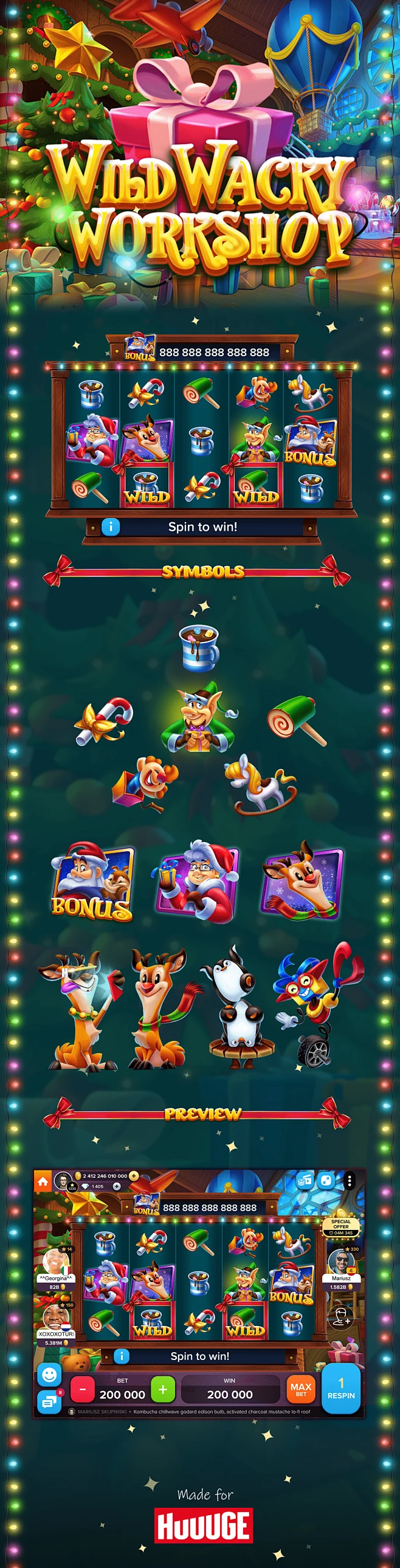 Casino Game Christmas elf reindeer Santa Claus slot game Slots Slots ...