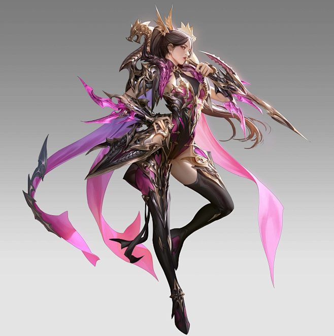 【每周大放送】完美的身材比例！御姐范十足！TaeKwon Kim / A-rang 作品欣赏-日韩画风-微元素 - Element3ds.com!