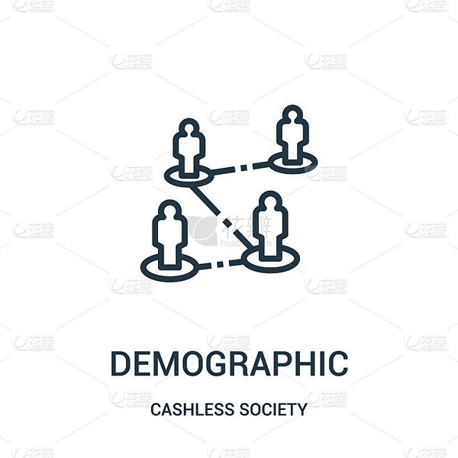demographic icon vector from cashless society coll