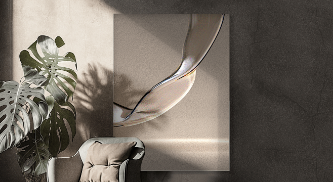 abstract agency brand clean design glass Keyvisual reflection (5)-花瓣网