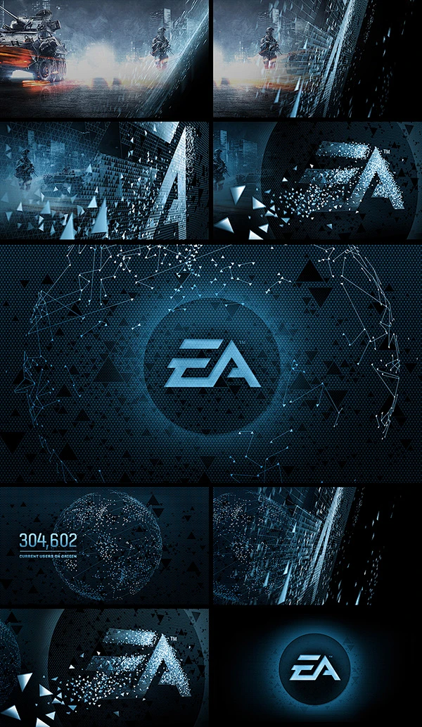 EA Booth at E3 : Branding and data visualization concepts for the EA booth installation at E3.-花瓣网