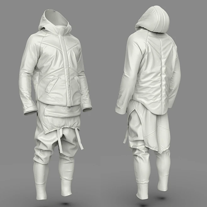 Jacket, sam sim som : Some Marvelous Designer testing.-花瓣网