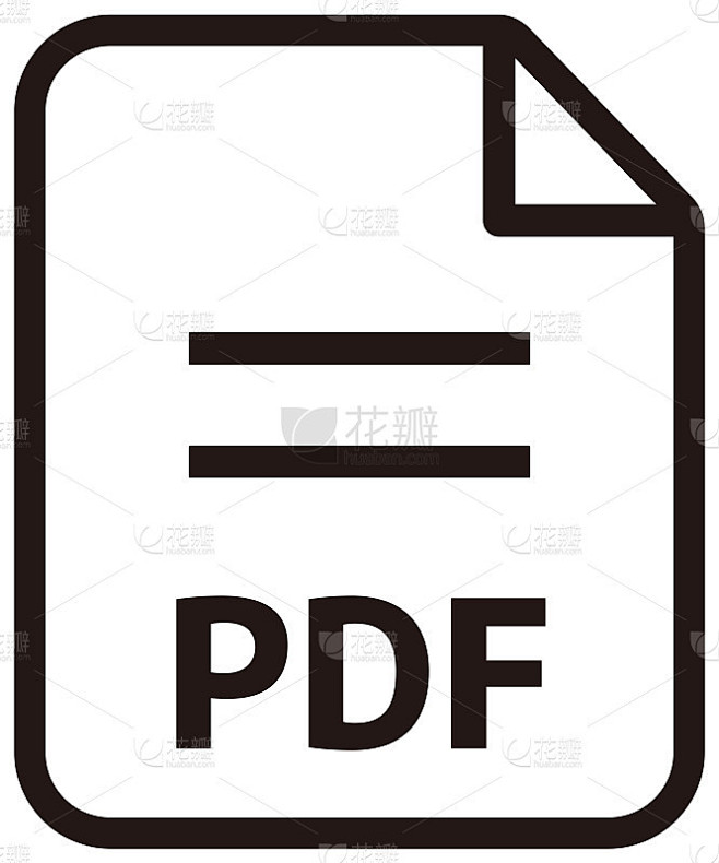 PDF图标|主要文件格式矢量图标插图