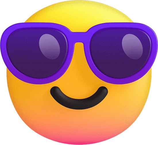 3D Stylized Cool Emoji-花瓣网