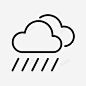 大雨天云太阳图标 页面网页 平面电商 创意素材