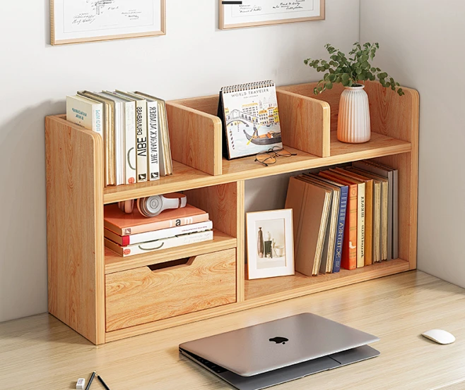 简易桌上书架学生宿舍桌面收纳架办公桌多层置物架书桌转角小书柜-tmall.com天猫-花瓣网