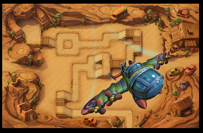 2D Maps: Fieldrunners II, Kosta Atanasov : These are some of the ingame ...