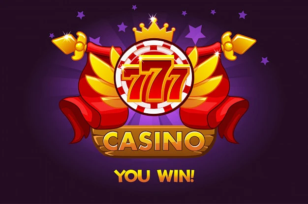 Casino awards 777. casino rating icons with poker chip and ribbon ...