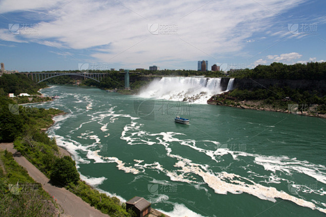 尼亚加拉瀑布,加拿大,新娘面纱瀑布（尼亚加拉）,亚美利加瀑布城,马蹄铁瀑布,尼亚加拉瀑布市,全貌,正面视角,水,水平画幅