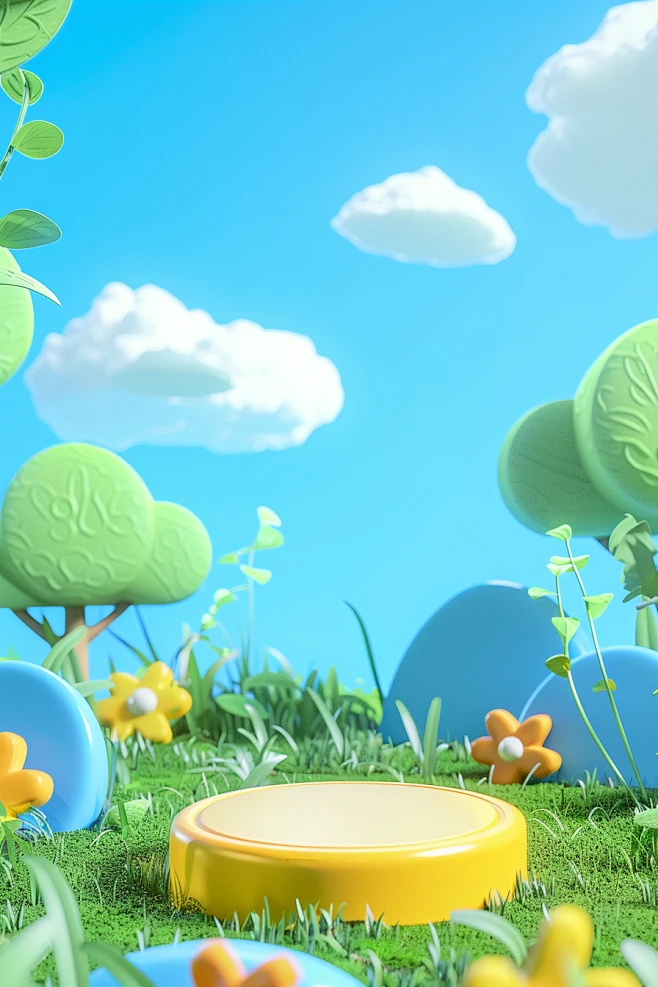 sheltonwang_3D_cartoon_style_background_for_product_presentatio ...