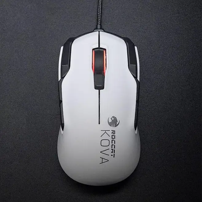 Roccat Mouse Kova AIMO - White : 7,000dpi optical sensor with overdrive ...