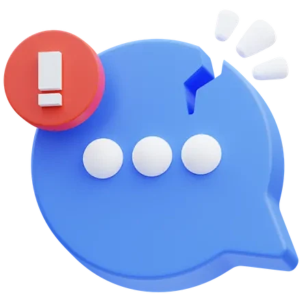 Message Error 3D Icon