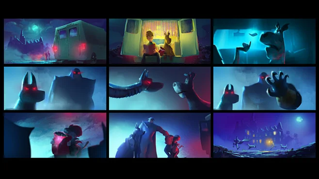 color keys by me over storyboards by Rafael Zentil -花瓣网