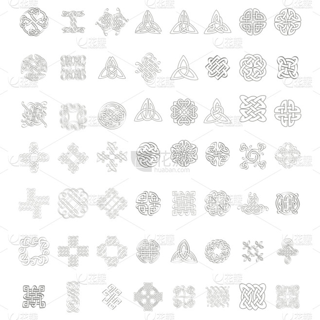艺术,凯尔特风格,计算机图标,分离着色,白色,传统,几何形状,三位一体,设计