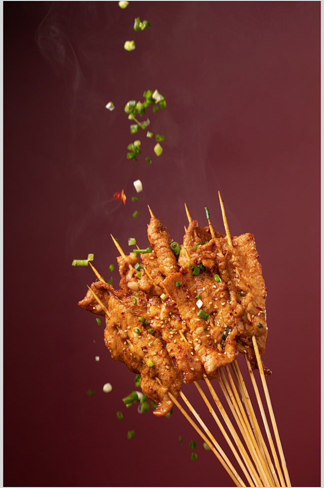 炸串烧烤鱿鱼美食图片