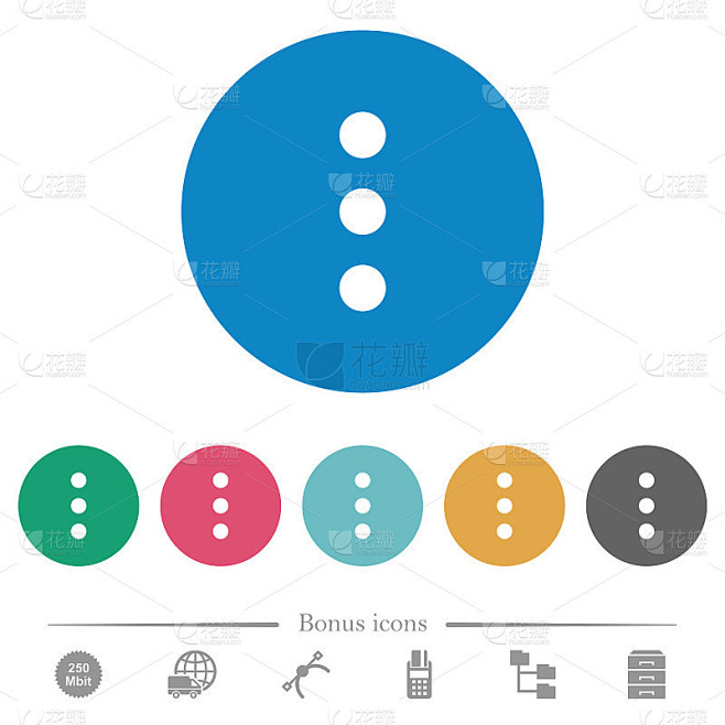 更多扁圆图标选项