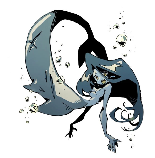 Shark girl-花瓣网