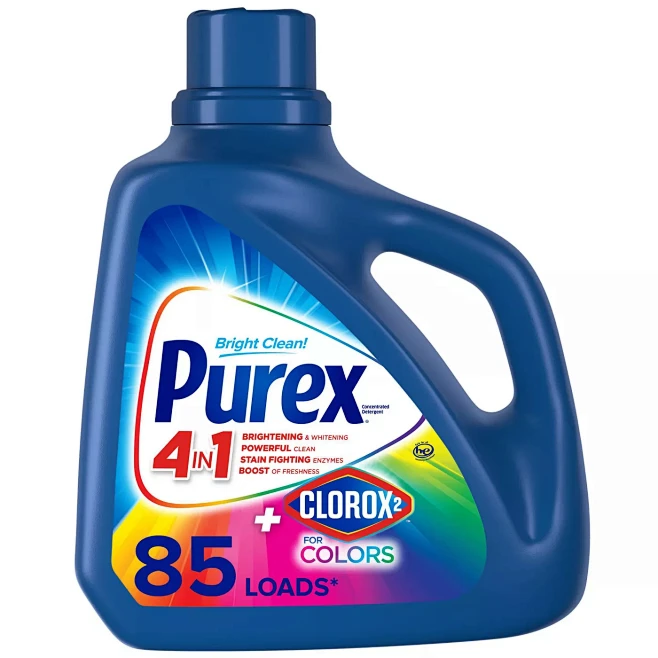 Purex Original Fresh Scent Plus Clorox2 Stain Fighting Enzymes HE 液体洗衣粉 ...