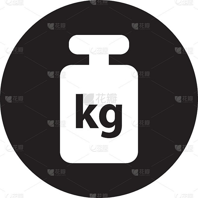 重量图标，千克重量符号