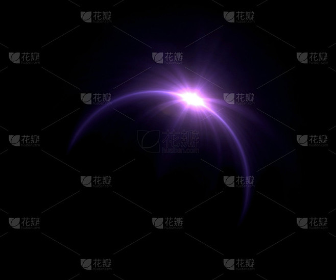 Solar eclipse purple ring flare