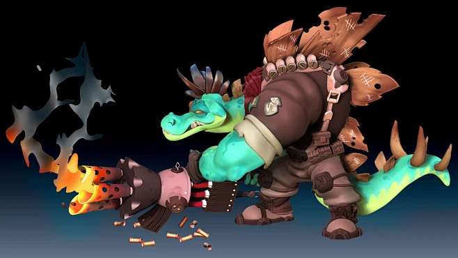 STEGO SOLDIER | STYLIZED CHARACTER-花瓣网