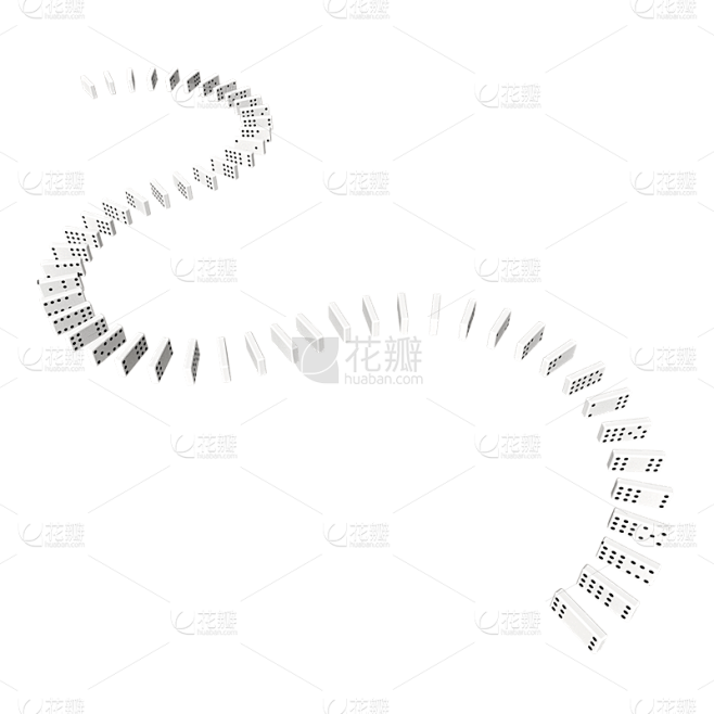 C4D-3D立体多米诺骨牌10