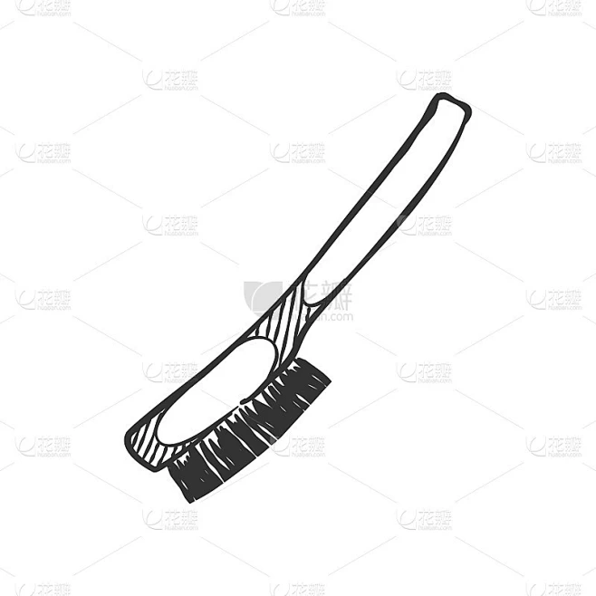 Wire brush icon in sketch style. Industrial repair素材-花瓣网