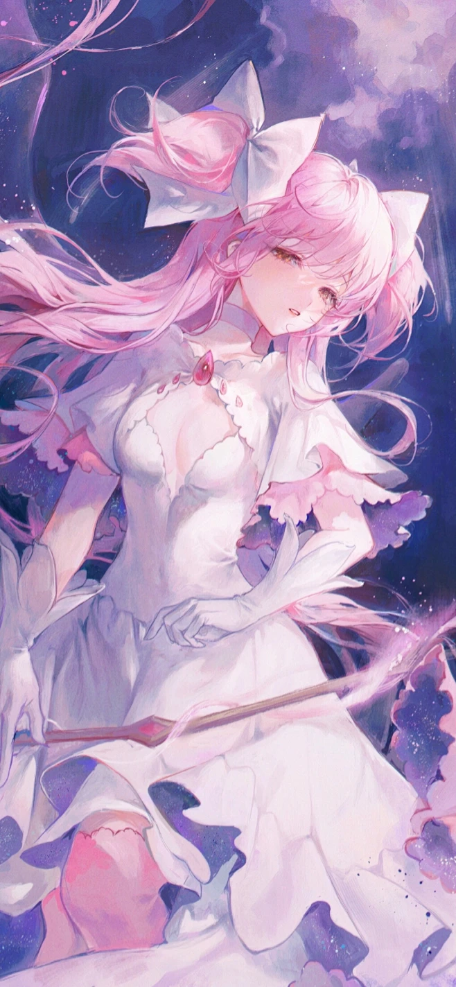 抹茶專門店AM matchach 动漫美少女 白色连衣裙-花瓣网