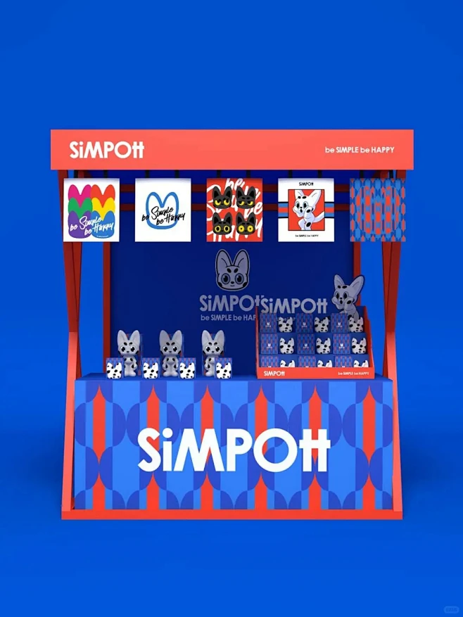 SIMPOH摊位品牌设计‖红蓝配色太亮眼啦！_3_odd创意展陈设计_来自小红书网页版-花瓣网