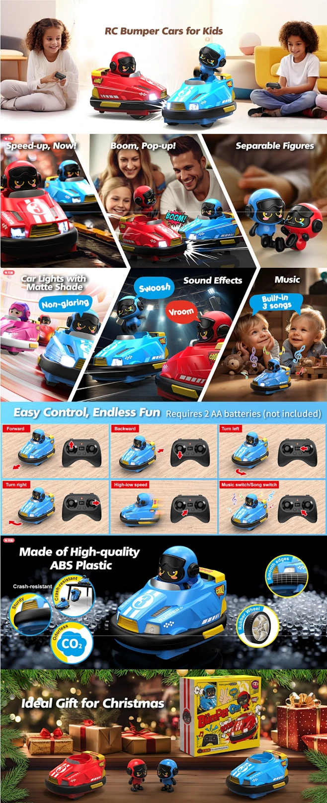 Amazon.com: CAPTAIN CHAOWING Toddlers Remote Control Cars for Kids ...