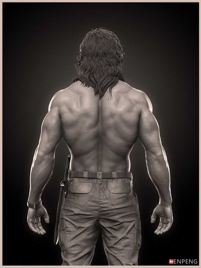 约翰·兰博 John Rambo_zbrush建模模型 - 角色/人物/生物 - 作品模型 - CG模型网