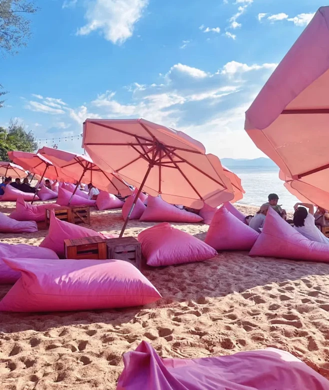 芭提雅粉红沙滩TUTU BEACH-花瓣网