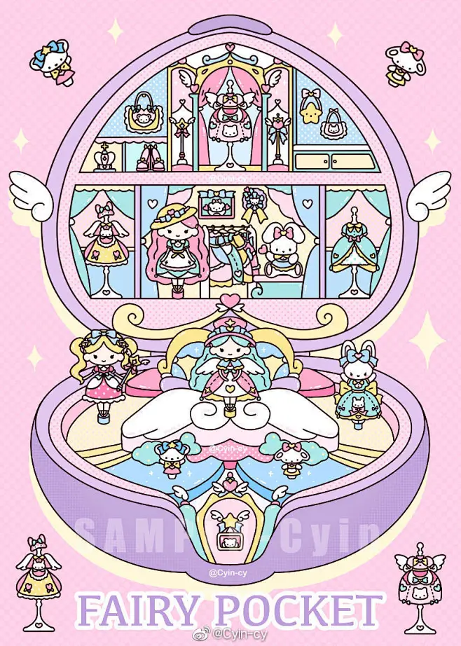 #polly pocket# 去年画的这个系列年后会在... 来自Cyin-cy - 微博图片_可爱 萌系图片素材-花瓣网